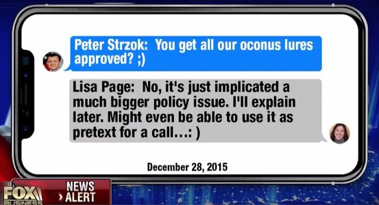 December 28, 2015 - A text message between Strzok and Page seeks ...