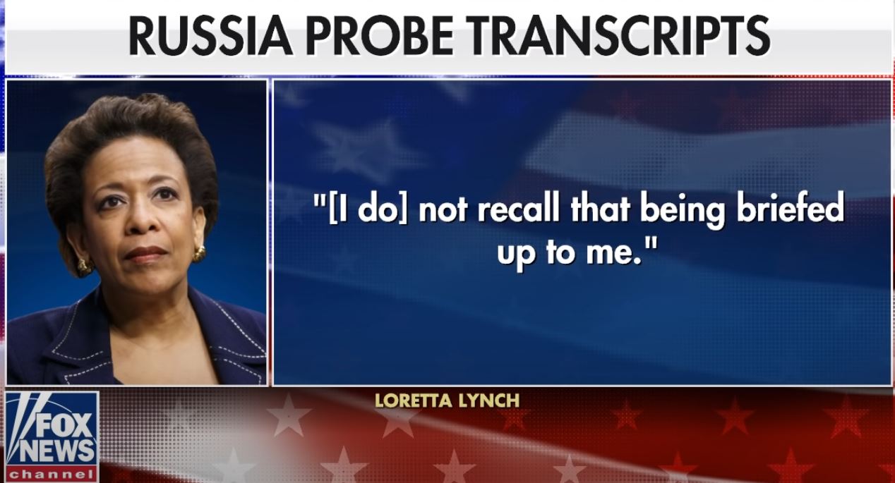 May 7, 2020 - Russia Probe Transcript: Loretta Lynch testifies, "I do ...